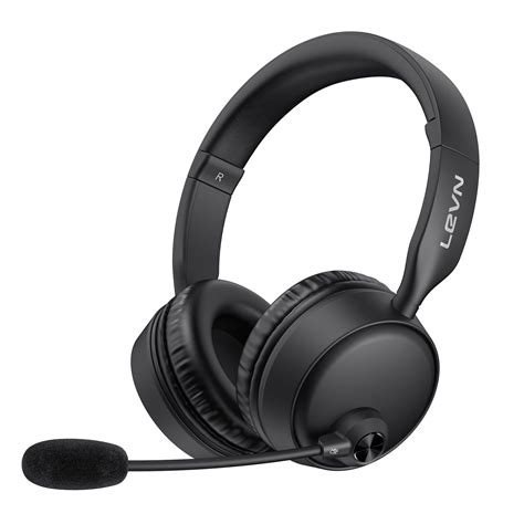 LEVN Bluetooth Headset With Microphone Wireless Headset With Mic Mute Button Hrs Working