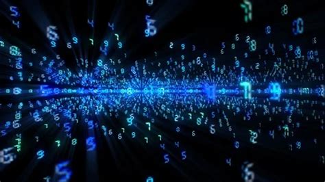 Abstract Numbers Animation In Blue Digi Stock Video Pond