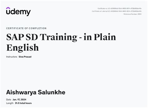 Sap Certification Aishwarya Salunkhe