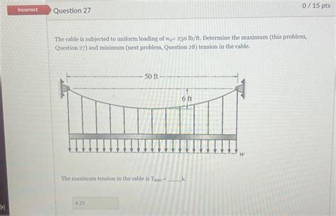 Solved Determine The Maximum Uniform Loading Wmax Measured