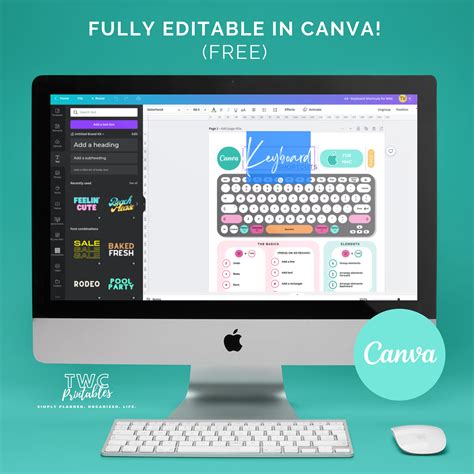 Canva Keyboard Shortcuts Editable Canva Shortcut Buttons Printable