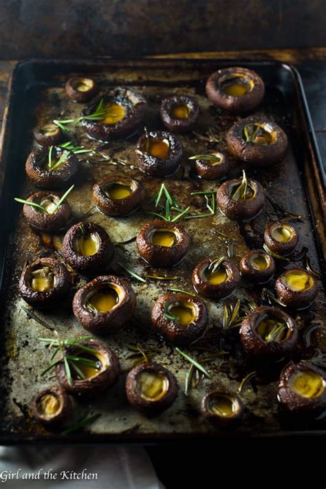 Rosemary Oven Roasted Mushrooms Girl And The Kitchen