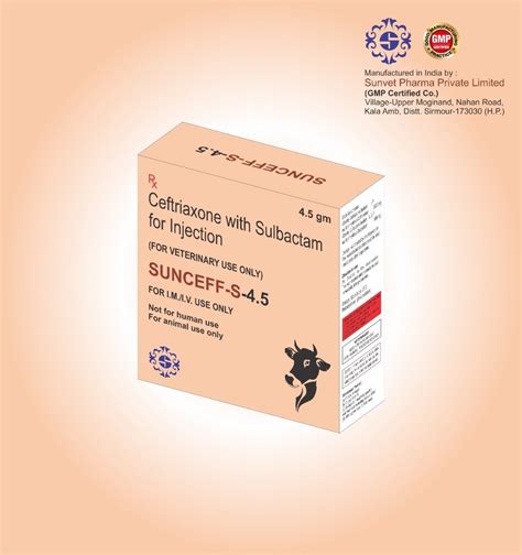 Cefoperazone Sulbactam 4500 Veterinary Injection In Third Party