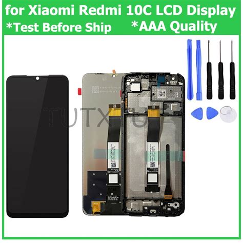 For Xiaomi Redmi 10c Lcd Display With Frame Touch Screen Glass Digitizer Assembly Replacement