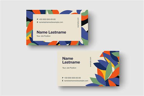 트렌디 한 최소한의 추상 명함 템플릿입니다 기하학적 패턴이 있는 현대적인 기업 문구 Id 레이아웃 정보 샘플 이름 텍스트가 있는 벡터 패션 배경 디자인 0명에 대한 스톡