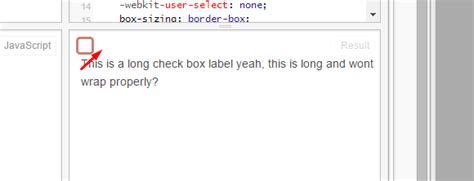 Css Issue With Wrapping Html Label For Check Box Stack Overflow