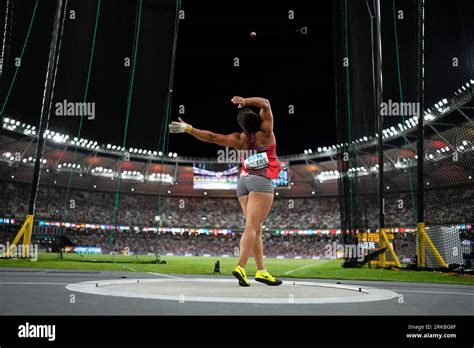 Camryn Rogers Of Canada Watches Her Hammer Fly In An Attempt In The