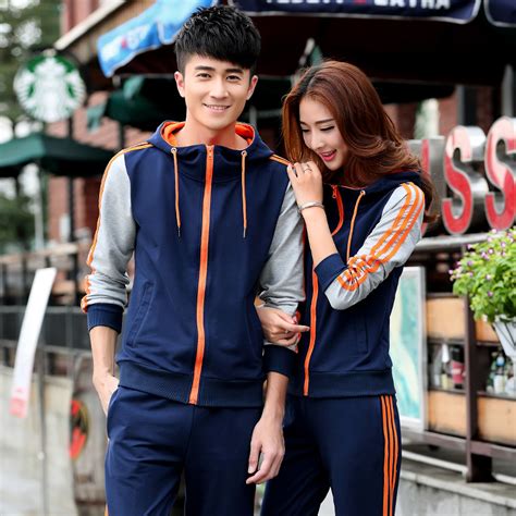 男士运动套装春秋连帽情侣时尚撞色休闲运动服套装女款卫衣套装男wideisdo旗舰店