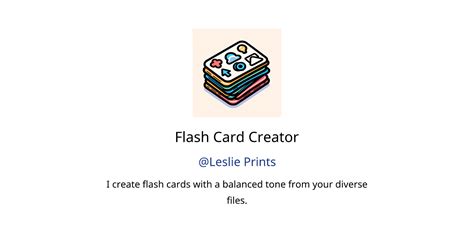 Flash Card Creator Gpts Features And Functions Examples And Prompts