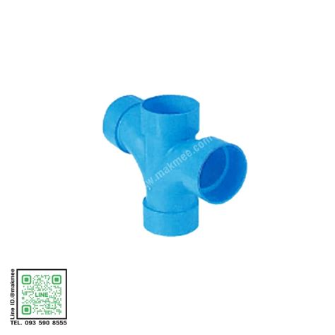 ข้อต่อสี่ทางดับบลิว 3 นิ้ว 80 มม 90 องศา Pvc ท่อน้ำไทย รุ่น 90 Long