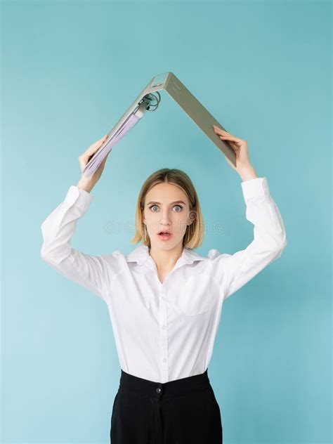 Unexpected Situation Shocked Woman Avoid Problem Stock Image Image Of