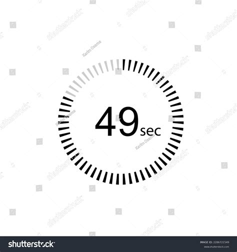 49 Seconds Timer Icon 49 Sec Digital Timer Royalty Free Stock Vector