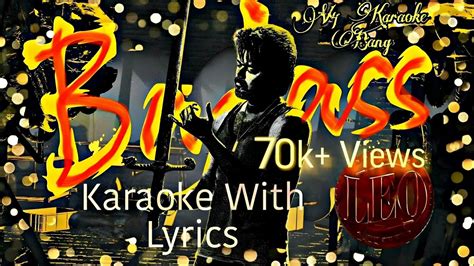 Leo Badass Song Karaoke With Lyrics Anirudh Leo Badass
