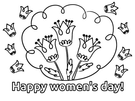 Coloriage Journée Internationale de la Femme 8 Mars télécharger et