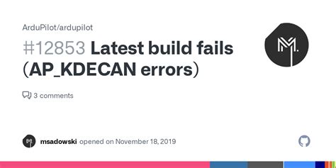 Latest Build Fails Ap Kdecan Errors · Issue 12853 · Ardupilot Ardupilot · Github
