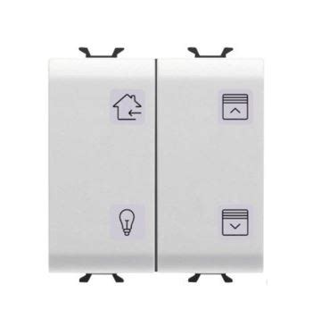 KNX CH PUSHBUTTON PANEL INT SYMBOLS WHITE