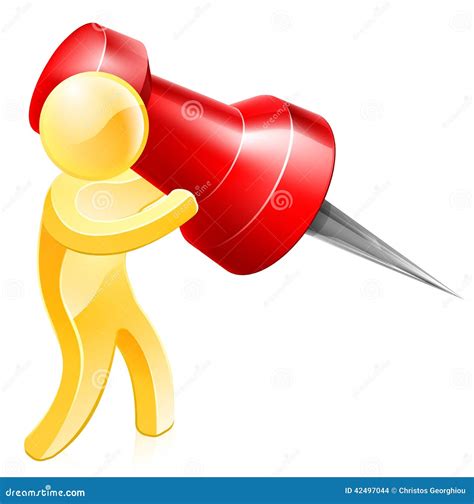 3d Human Man Red Tack Stock Image 19316785