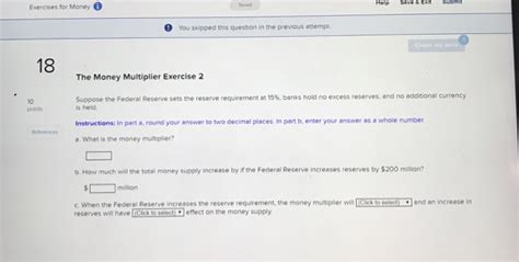 Solved Help Save Andexit Submit Exercises For Money You