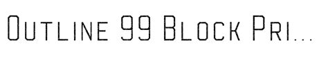 outline 99 block print inner regular font webfont and desktop myfonts