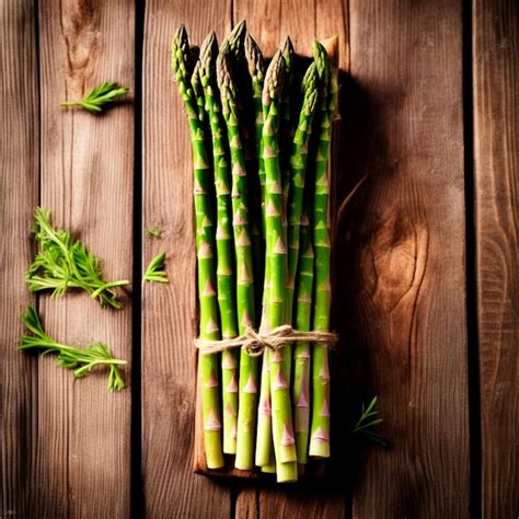 Premium Ai Image Fresh Green Asparagus