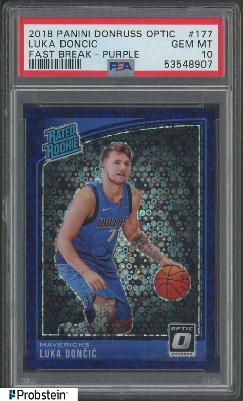 Luka Doncic 2018 Optic 177 Fast Break Purple 95 Price Guide Sports
