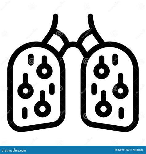 Sick Lungs Of Smoker Sick Internal Organs Vector Illustration
