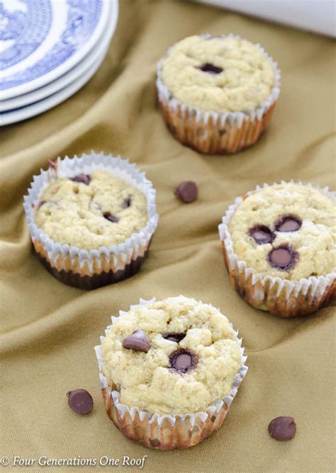 Light Peanut Butter Banana Muffins Gluten Free Four Generations One