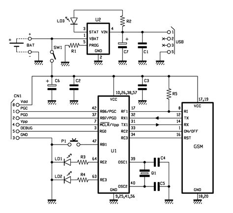 GSM GPS Localizer With SIM908 Module Under Repository Circuits 48106