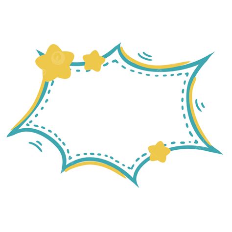 Star Element Dotted Line Solid Line Irregular Border Title Box Dialog