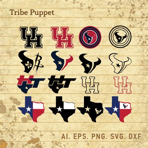Houston Texans Logo Vector Set Masterbundles