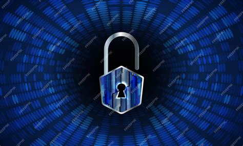 Premium Vector Padlock Cyber Security Future Technology
