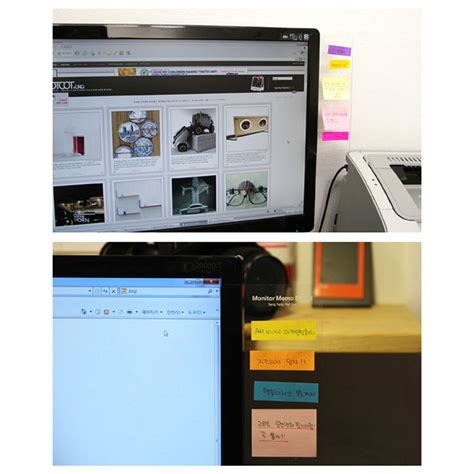 2pcs Plastic Monitor Message Memo Board For Sticky Grandado