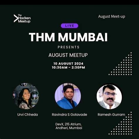 Afraz Khan On Linkedin Thrilled To Have Attended The Hackers Meet Mumbai Yesterday Hosted By Thm