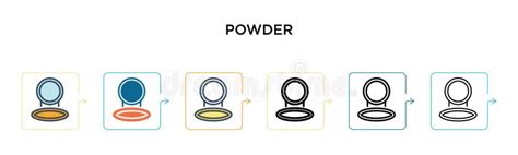Powder Vector Icon In 6 Different Modern Styles Black Two Colored