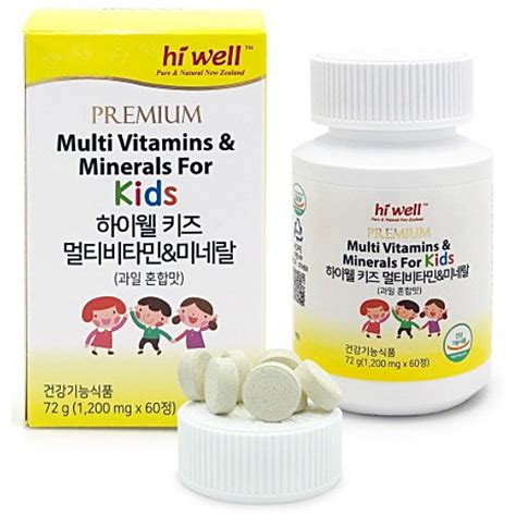 하이웰 키즈 멀티비타민 미네랄 1200mg X 60정 [2개] 에누리 가격비교