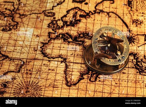 Travel Geography Navigation Concept Background Old Vintage Retro