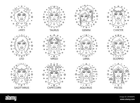 Collection Of Vector Zodiac Signs Stock Vector Image And Art Alamy