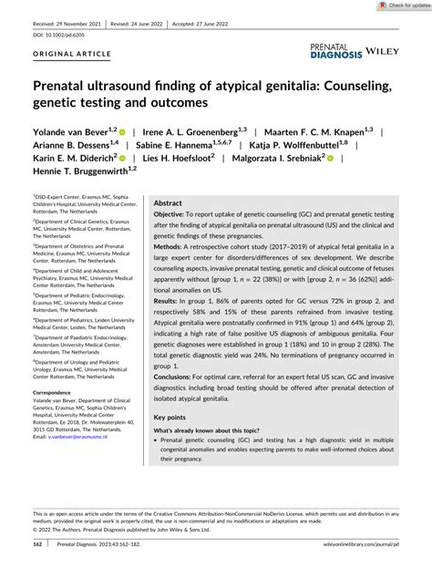 Pdf Prenatal Ultrasound Finding Of Atypical Genitalia Counseling