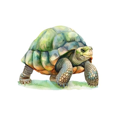 Tortoise Vector Illustration In Watercolor Style Premium Ai Generated