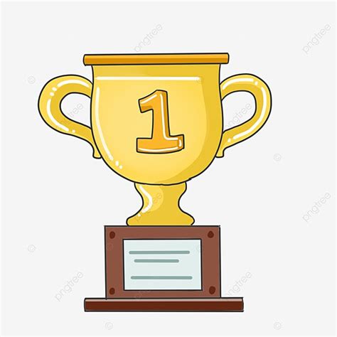 Gold Trophy Clipart Transparent Background Original Lovely Cartoon