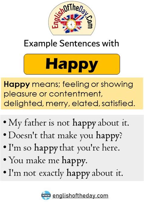 Sentences With Happy Happy In A Sentence Here Are More Words And
