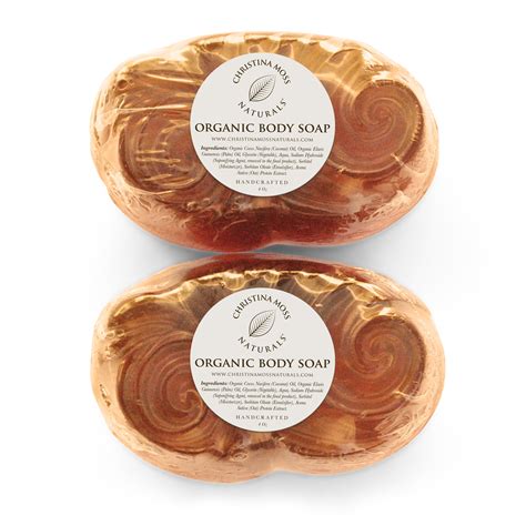 Organic Body Soap Set Of 2 Bars Christina Moss Naturals