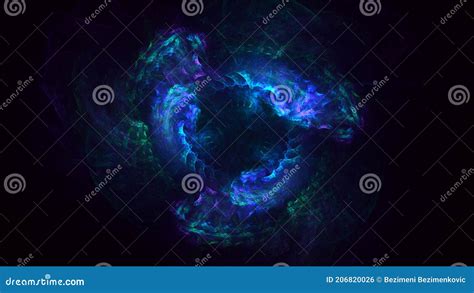 3d Rendering Abstract Multicolor Fractal Light Background Stock