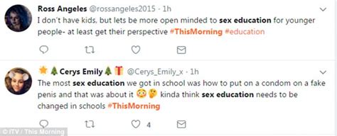This Morning Sex Expert Calls For Explicit Sex Education Daily Mail