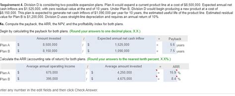 Solved Caclulate The Npv Net Present Value Of Each Plan