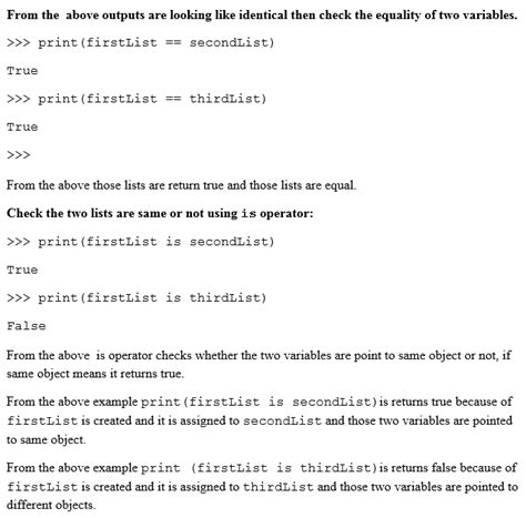 Solved Describe The Difference Between Objects And Values Using The