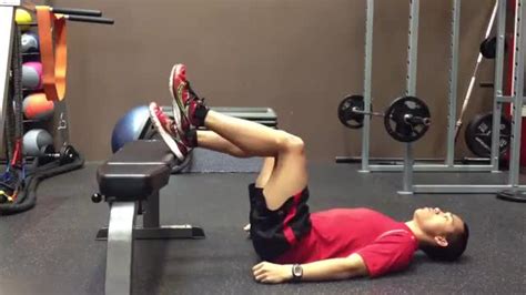 Foot Elevated Single Leg Glute Bridge