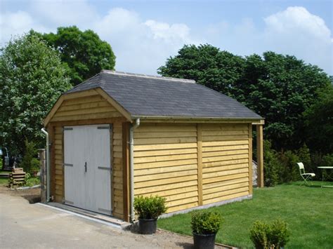 Garage With Featherboard Cladding Timber Frame Specialists