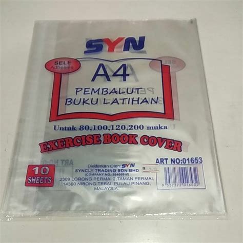 Pembalut Nipis Buku Latihan A4 Shopee Malaysia