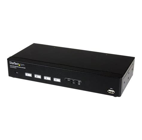 StarTech Com Port USB DVI KVM Switch With DDM Fast Switching And Cables